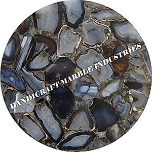 Natural Agate Stone Round 33" x 33" Inch Coffee Table Top, Natural Agate Stone Round Dining Table Top, Natural Agate Meeting Room Table Top, Agnidus Agate, How To Pronounce Agate, Family Heir Loom