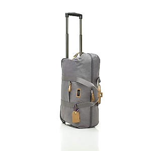 Storksak Travel Cabin Carry On with Wheels and Multi-functional Organizer, Water-Resistant, Grey