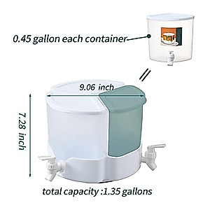 1.37 Gallons Beverage Dispenser with Spigot, Rotate 360° Removable Plastic Juice Dispenser, with Dust-Proof Lid & Large Capacity Removable Stand