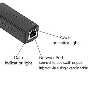 ANVISION 2-Pack Active 48V to 12V PoE Splitter Adapter, IEEE 802.3af Compliant 10/100Mbps, DC 12V Output, for IP Camera AP Voip Phone and More