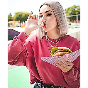 200 Pieces Wax Paper Deli Paper Sheets Sandwich Wrap Parchment Paper Picnic Paper Sheets for Food Basket Liner, Party,Kitchen,Restaurant(9.8inx8.5in)