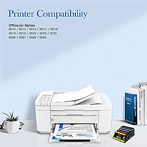 Valuetoner Supply Remanufactured 962XL Ink Cartridges Combo Pack Replacement for HP 962XL 962 XL for OfficeJet Pro 9015 9010 9025 9020 9018 9012 9028 Printer (Black, Cyan, Magenta, Yellow)