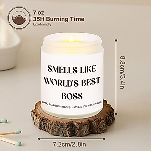 Boss Gifts for Women, Boss Lady Gifts for Women, Gifts for Boss, Boss Birthday Gifts, Boss Day Gifts, Funny Boss Gifts for Coworker Leaving Farewell Retirement, 7oz Soy Wax Lavender Scented