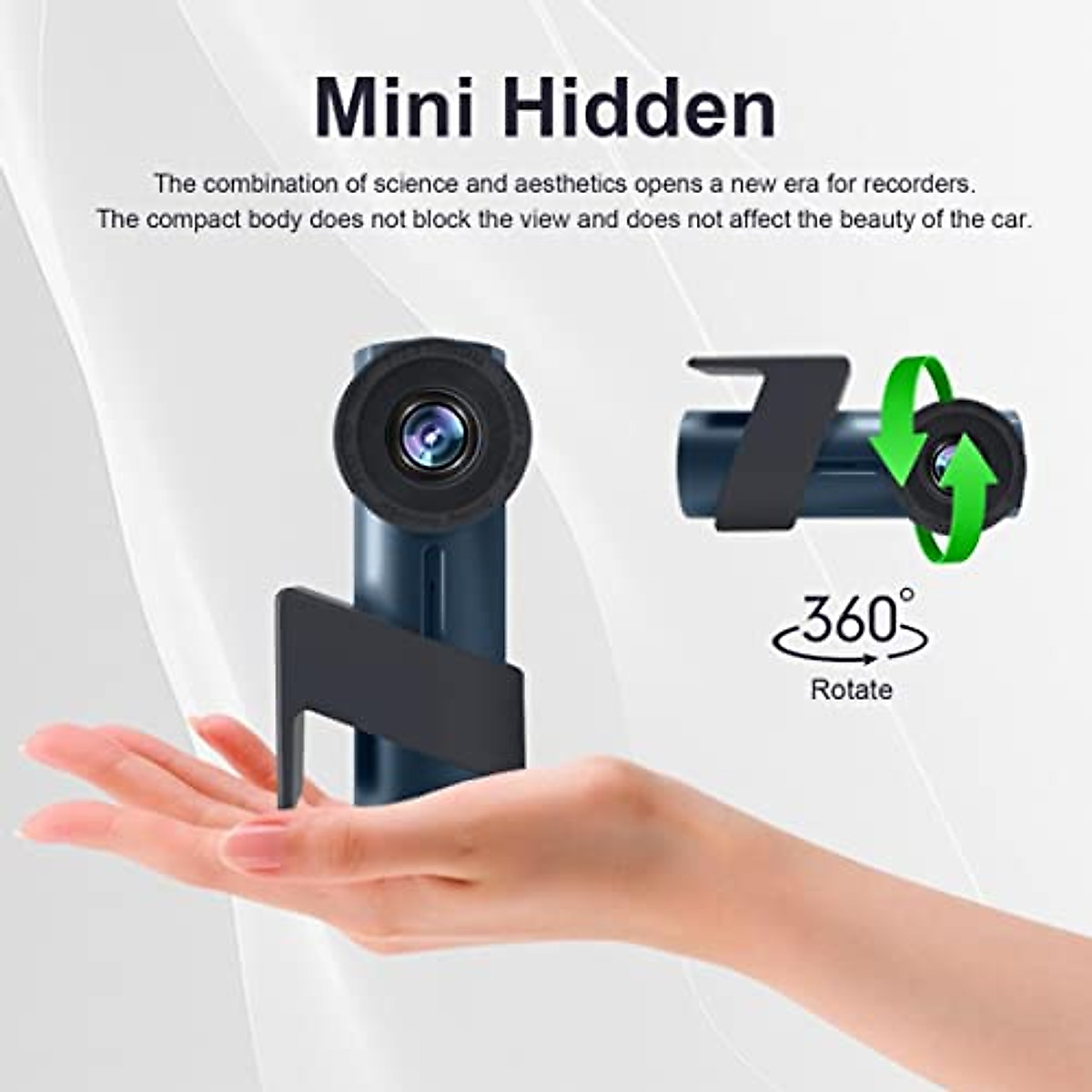 Cam WiFi HD Car Cam - Front Camera - for Cars Dashboard Camera Recorder - with Super Night Vision & 150° Wide Angle - Loop Recording - Build in Wi-Fi & APP Control - Include Batteries/2190