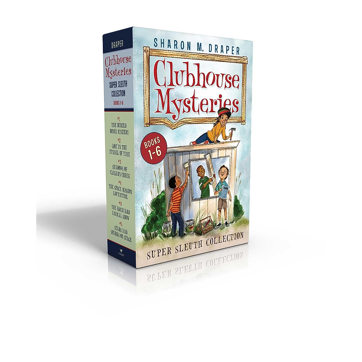 Clubhouse Mysteries Super Sleuth Collection (Boxed Set): The Buried Bones Mystery; Lost in the Tunnel of Time; Shadows of Caesar's Creek; The Space ... Animal Show; Stars and Sparks on Stage