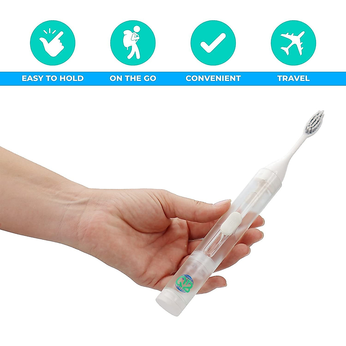 Quick Brush Travel Toothbrush with Toothpaste stored in Handle- On The Go Oral Care Kit Convenient for Home Office School Purse Backpacking, Portable and Foldable Brush