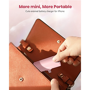 L.LYFOVR Pink Small Portable Battery Charger 4800mAh, Tiny Power Bank Ultra-Compact 15W Fast Charging Mini Battery Pack Power Charger for iPhone 14 Pro/13/12/11/8/iPad Air/Mini/Pro/AirPods Pro I/II