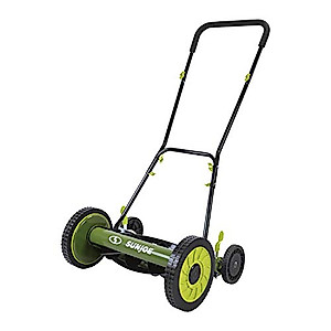 Sun Joe MJ504M Manual Reel Mower without Grass Catcher, 16"