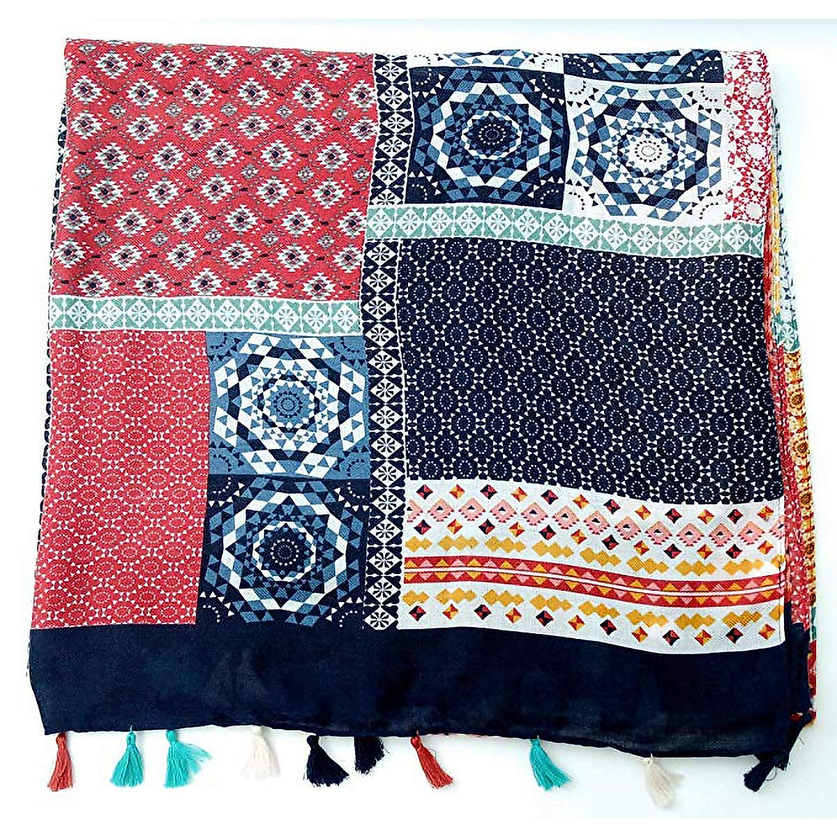 Ahyuan Scarves for Women Large Lightweight Floral Flower Spring Scarf Fashion Wrap Shawls Oversized Shawl Cape