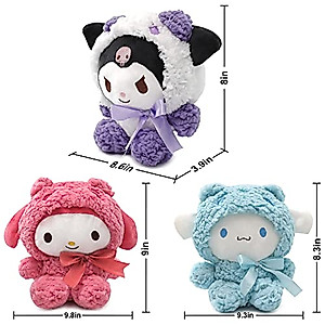 Maikerry 8" Plushies: Plush Cat Stuffed Animal Doll, Cute Cartoon Anime Plush Gift for Girls Teens Fans Birthday Decoration(3pcs)