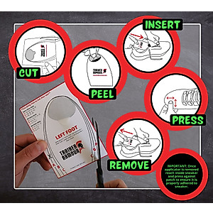 Trainer Armour - Big Toe Hole Preventer, self-Adhesive Patches with a Clever applicator. Shoe Toe Burst Toe Box Blowout Prevention Insert, Toe Hole Area Repair Patch. for Running Shoes and Sneakers.