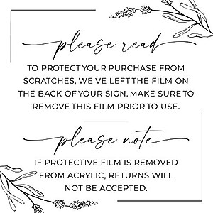 Sweet Carolina Collective Modern Acrylic Wedding Guestbook Sign - Please Sign Our Guestbook - with Acrylic or Wood Stand: 5" x 7" or 8" x 10" - Perfect for Wedding Table Decor & Reception Decor