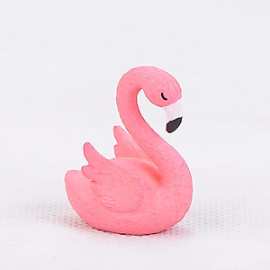 30PCS Flamingo Cake Decorations Flamingo Cake Toppers Mini Flamingo Figurines for Flamingo Party Decor