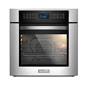 Empava 24" 10 Cooking Functions W/ Rotisserie Electric LED Digital Display Touch Control Built-in Convection Single Wall Oven EMPV-24WOC02