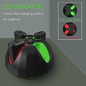 Jelava 4 x 1300mAh Xbox Controller Battery Packs, Compatible with Xbox Series X/Xbox Series S/Xbox One/Xbox One S/X/Elite Controller, Rechargeable Battery kit with 4-Slot Station & Type-C Cable