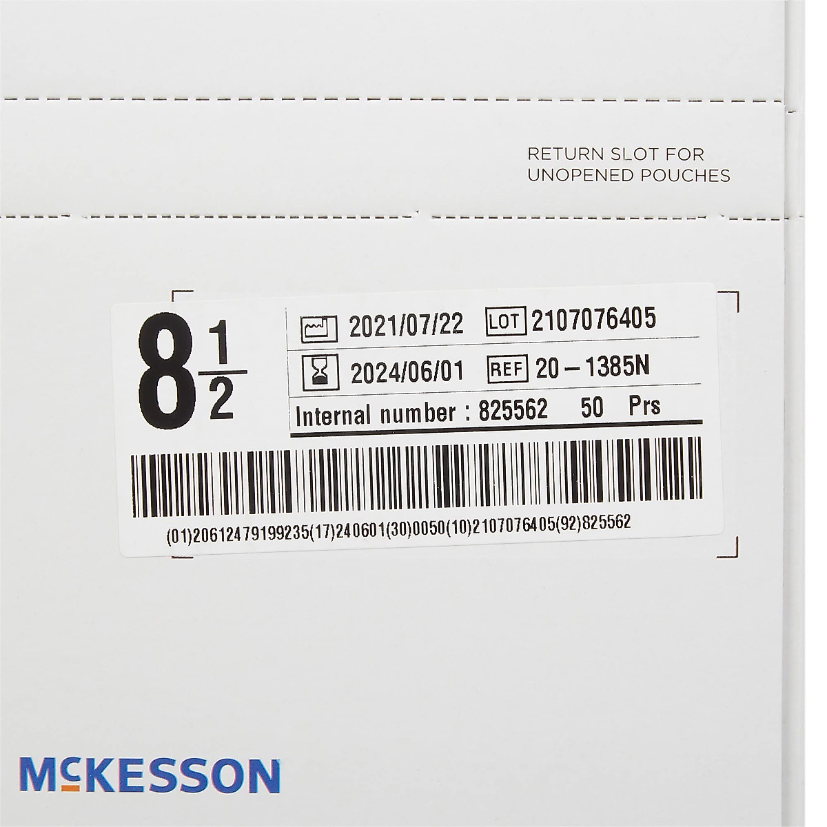 McKesson Perry Latex Surgical Gloves [50 Pairs] Sterile, Disposable, Powder-Free, Professional Medical and Healthcare, Micro-Thin, Size 8.5, Brown