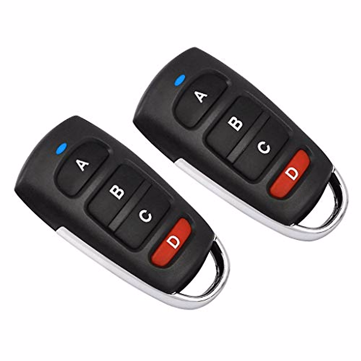 SGerste Pack of 2 Universal Cloning Remote Control Electric Key Fob for Garage Door Electronic Gate Vehicle Lock Car Alarm System - Backup Your Remote Controllers
