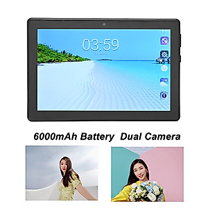 Honio Office Tablet, HD Tablet Octacore CPU Dual Camera US Plug 100‑240V (Black)