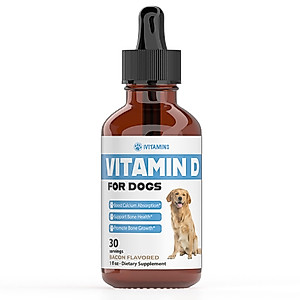 Vitamin D for Dogs | Supports Strong & Health Bones | Vitamin D Supplements for Dogs | Vitamin D Dog | Dog Vitamins and Supplements | Dog Vitamins Multivitamin | Vitamins for Dogs | 1 fl oz