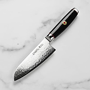 Enso SG2 Small Santoku Knife - Made in Japan - 101 Layer Stainless Damascus, 4.75"