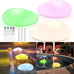 Dolita Solar Floating Pool Lights, 3-Pack Solar Powered Color Changing LED Pool Lights with Remote Control IP67 Waterproof Glow Garden Pathway Lights for Pool Patio Party Lawn Decoration