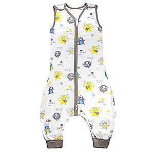 MOEMOE BABY Sleep Sack with Feet, Baby Sleeping Bag Sleeveless, Wearable Blanket Baby with Legs, Cotton Toddler Sleep Sack, 12Months - 7T