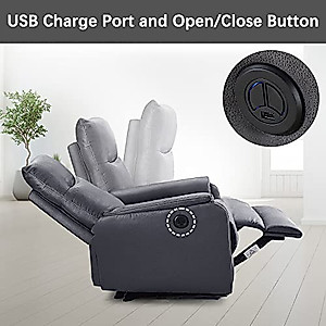Electric Power Recliner Chair for Elderly Senior & Adult Ergonomic Single Lounge Sofa Living Room Home Theater Seating