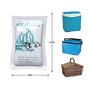 Shipping Ice Packs Reusable Small Dry Ice Pack Sheets 48 PCS, Ice Pack for Shipping Frozen Food Keep Food Fresh and Beverage Cold, Frozen Gel Packs Ice Brix for Coolers, 3.5 oz Capacity, 4.7" x 3.3"