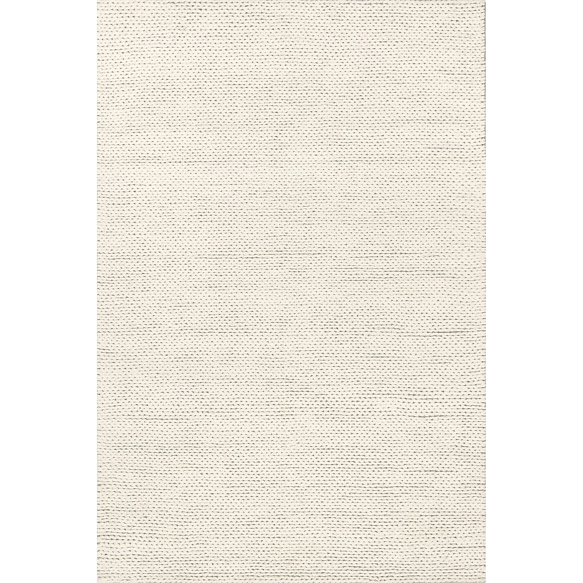 nuLOOM Caryatid Handwoven Solid Wool Area Rug, 6' x 9', Off-white
