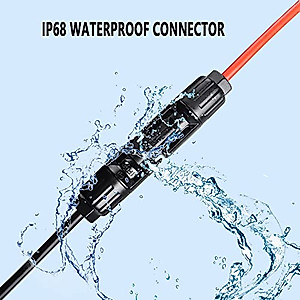 SinLoon 10AWG 2 Pin Power Industrial Circular Connector to Solar Cable Adapter, Solar Panel Cable,for Furrion,Solar Panel Suitcase,Forrest River RV Ports(45cm)