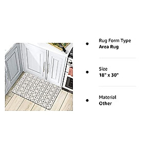 Rugshop Modern Boho Trellis Anti Fatigue Standing Mat 18" x 30" Cream