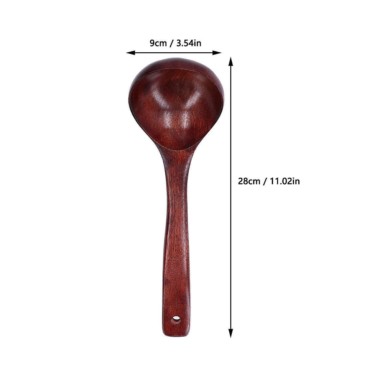 2Pcs Wooden Spoons for Cooking,Wood Spoon Scoops Wooden Ladle Spoon Nonstick Cooking Utensils for Soup Kitchen Cooking Mixing Stirring (9cm)