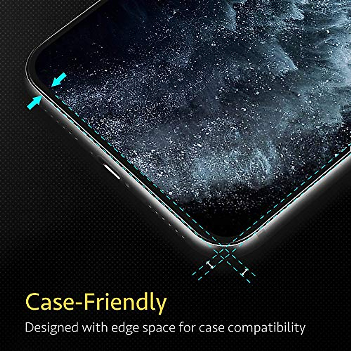 ESR Screen Protector Compatible for iPhone 11 Pro, iPhone Xs/X [2 Pack] [Easy Installation Frame] [Case Friendly], Premium Tempered Glass Screen Protector for iPhone 5.8 Inch (2019)