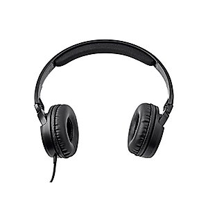 Monoprice 113191 Hi-Fi Lightweight On-Ear Headphones with in-Line Play/Pause Controls and Built-in Microphone, Clear