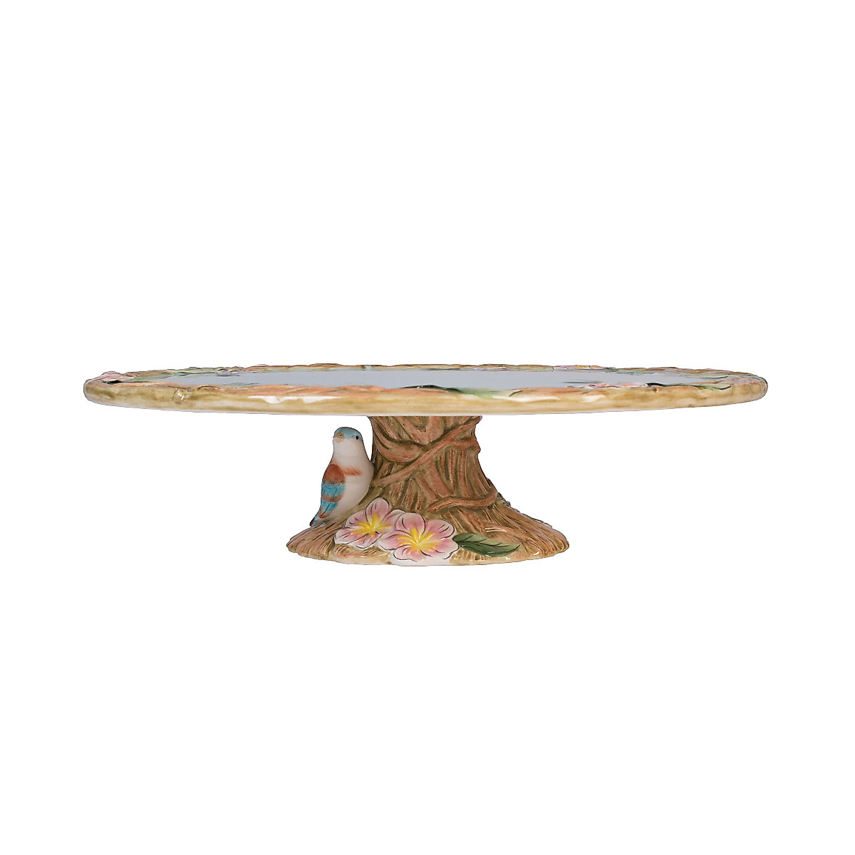 Fitz and Floyd Toulouse Footed Cakeplate Serving Platter, 11-Inch, Multicolor