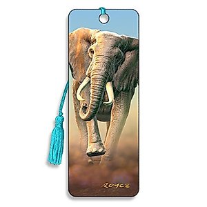3D Lenticular Royce Bookmark - by Artgame (Charging Elephant)