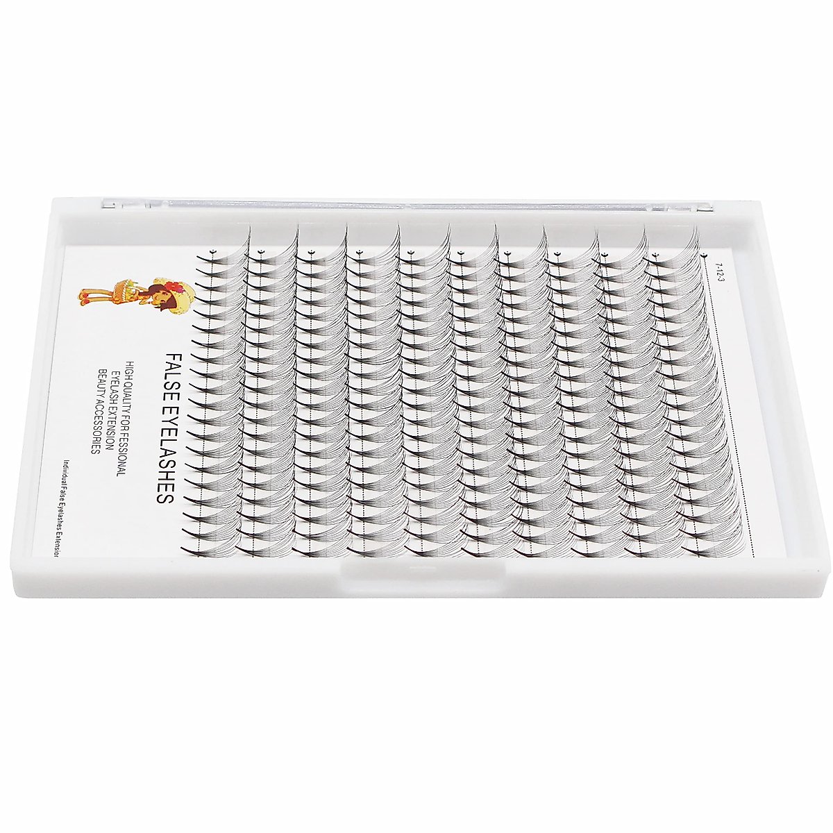 Bodermincer D Curl 10-18mm To Choose Lashes Premade Fans 10D Long Stem Russian Volume Professional Eyelash Extensions Faux Mink (12MM)
