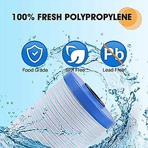 PUREPLUS AP810 5 Micron 10" x 4.5" Whole House Sediment Home Water Filter Replacement Cartridge for 3M Aqua-Pure AP810, AP801, AP811, AP801-C, AP801T, AP801B, AP811, Whirlpool WHKF-GD25BB, 3Pack