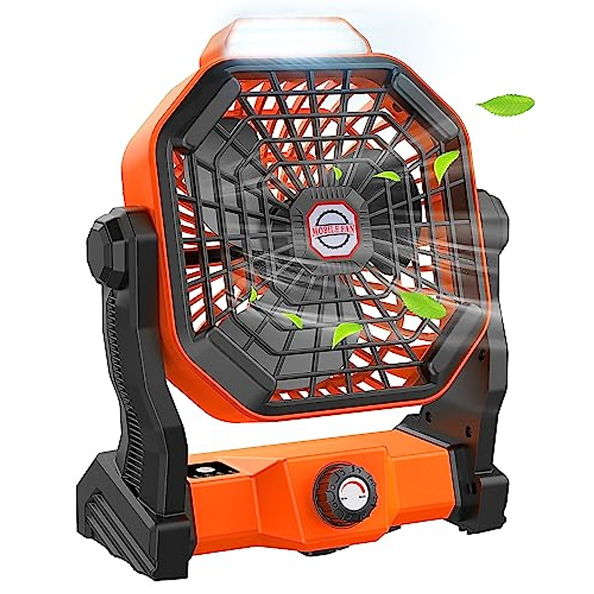 Camping Fan with LED Lantern, 10400 mAh 9 Inch Portable Fan Rechargeable Battery Powered Fan with Stepless Speed and Quiet Battery Operated Tent Fan for Picnic, Barbecue, Fishing, Travel, Home