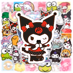 50 PCS Japanese Cartoon Stickers, Kawaii Anime Stickers Vinyl Waterproof Stickers for Laptop Water Bottle Skateboard Cars Bumper Sticker Decals for Kids Teens Girls Adults