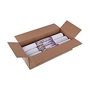 EasyLiner Select Grip Shelf Liner for Drawers & Cabinets - Easy to Install & Cut to Fit - Non Slip Non Adhesive Grip Shelf Liner Kitchen, Bathroom, Pantry - 20in. x 6ft.- 6 Roll Project Pack - White