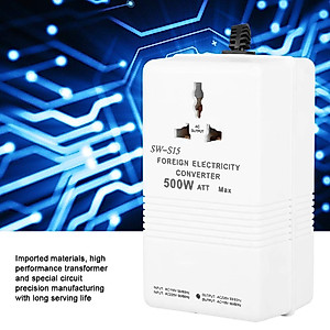 SW-S15 500W Step Up/Buck Channel Voltage Converter Transformer CN Plug International Travel Worldwide Adapter