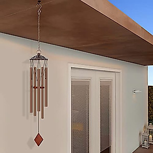 CREATIVE DESIGN Wind Chimes Outdoor with 5 Aluminum Ally Tubes Metal Sympathy Wind Chimes for Loss of a Loved one Memorial, Patio, Porch, Garden, and Backyard (38 Inch)