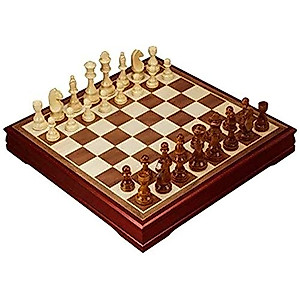 Chess Portable Set Board Set Game Solid Wood Board High-Grade Wooden Set, Adult and Children's Gifts and Board Games Development of Intellectual Entertainment Family Gatherings LQHZW
