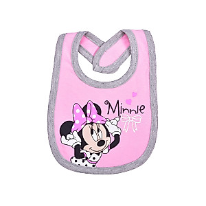 Disney Baby Girls' 3 Pack Minnie Mouse Bodysuit, Pink, 6/9 Months