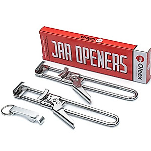 Oleex Jar Opener for Weak Hands (x2) with Keychain Bottle Cap Opener. Easy Jar Opener for Seniors with Arthritis, Kids Jar Openers. Jar Gripper Tight Lid Opener, Bottle Opener Kitchen Gadgets