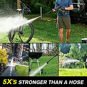 Heywork Cordless Pressure Washer, 600PSI Portable Pressure Washer Handheld, Power Pressure Cleaner with 6-in-1 Adjustable Nozzle