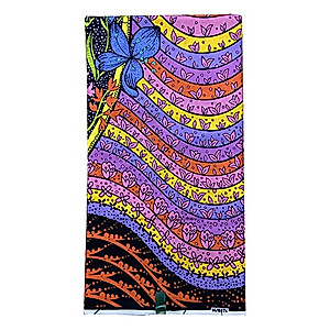 African Fabric, African Print Fabric, Cotton African Material Kente Cloth Wax Fabric, African American Dutch Fabric by The Yard 6 Yards for Women Men (FC191)