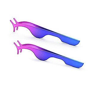 2pcs Eyelash Applicator Tool Eyelash Tweezers Lash Tool for False Lashes Lash Tools for Eyelash Extensions Fake Eyelash Applicator Lashes Clip Eyelash Tweezer Set