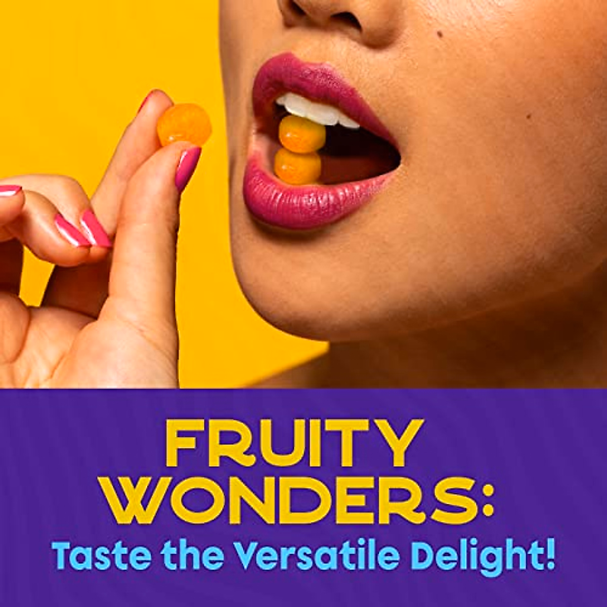 Colombina Delicate Fruit Filled Drops Individually wrapped hard candy in a bulk bag of 4 Assorted Fruit Candy Flavors, 2.2 pounds, 660 candies from Colombina